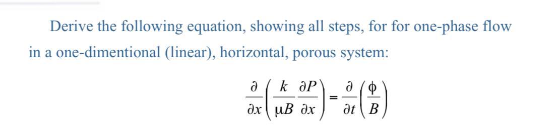 Solved Derive the following equation, showing all steps, for | Chegg.com