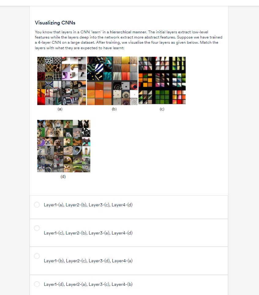 Solved Visualizing CNNs You know that layers in a CNN | Chegg.com