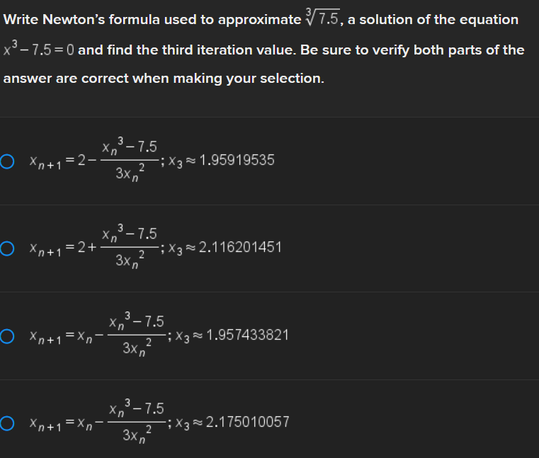 Solved Write Newton's formula used to approximate 37.5, a | Chegg.com