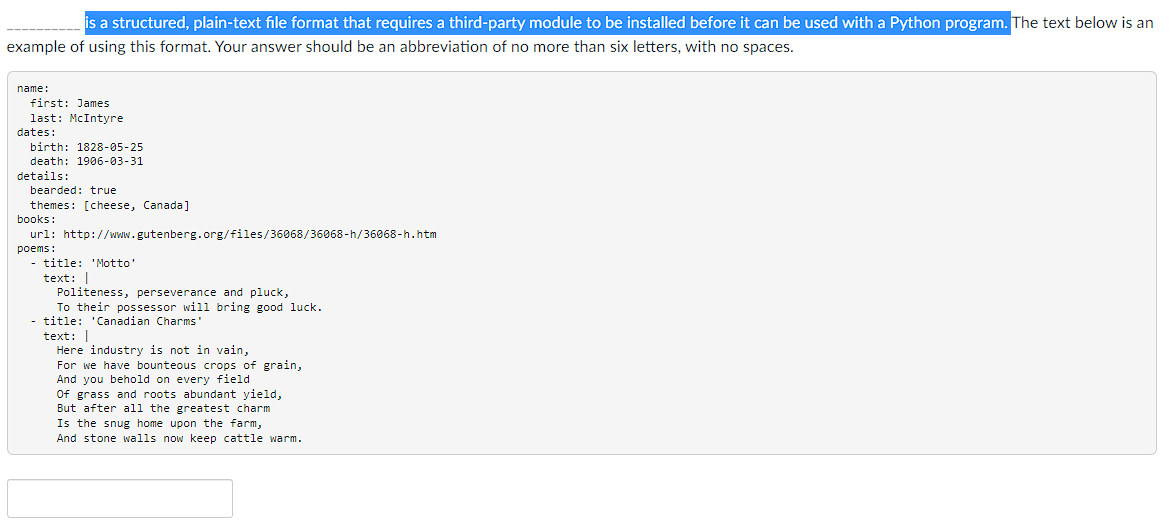 Solved example of using this format. Your answer should be | Chegg.com