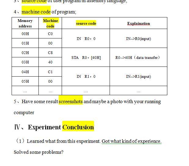 Solved C. Design results: 1. flowchart of user program; | Chegg.com