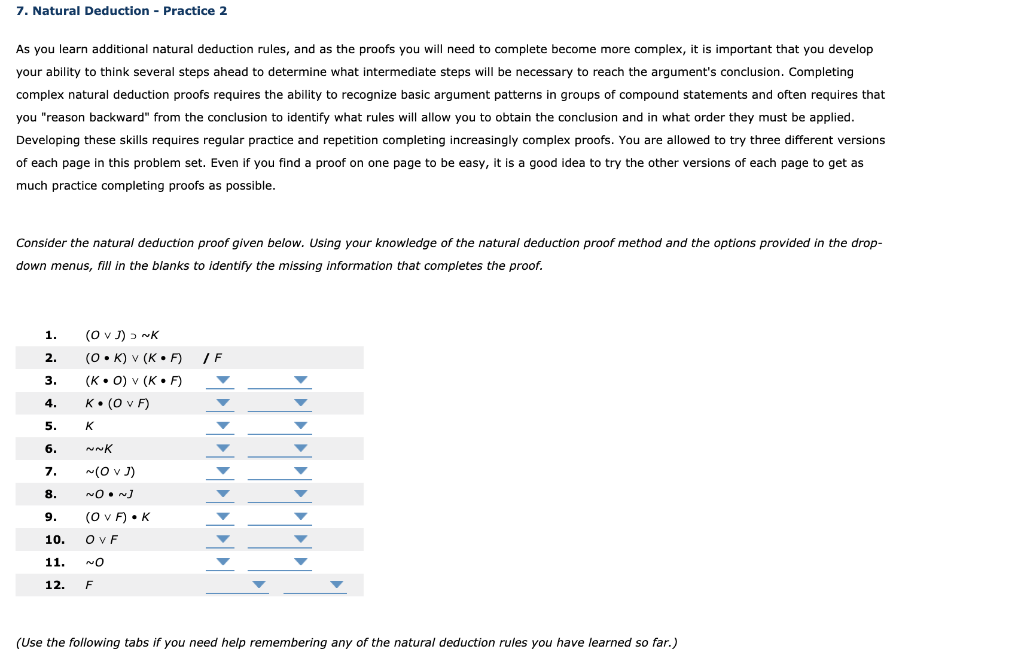 Solved 7. Natural Deduction - Practice 2 As you learn | Chegg.com