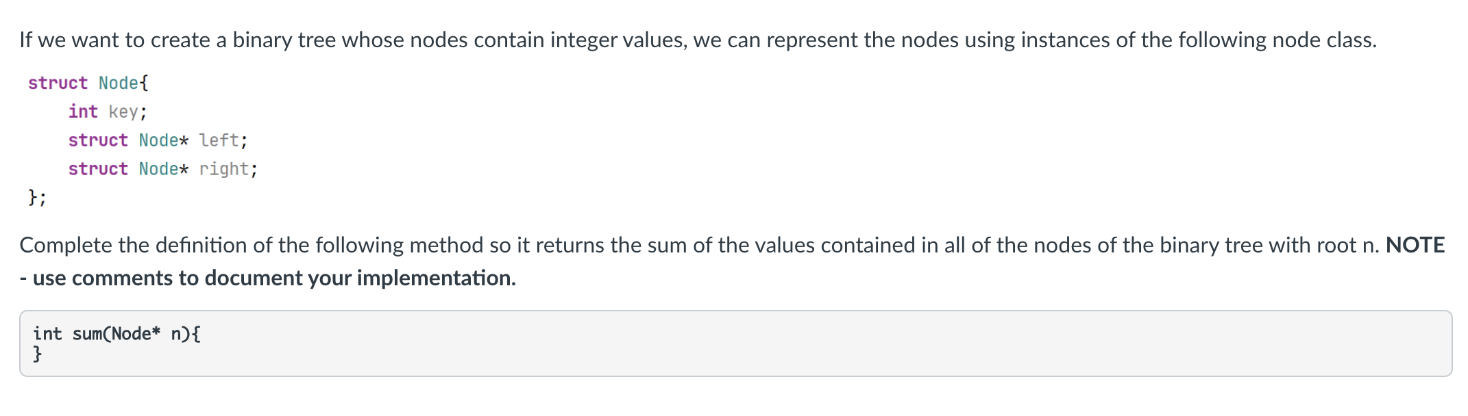 Solved If we want to create a binary tree whose nodes | Chegg.com