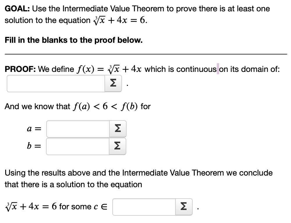 Solved GOAL: Use the Intermediate Value Theorem to prove | Chegg.com