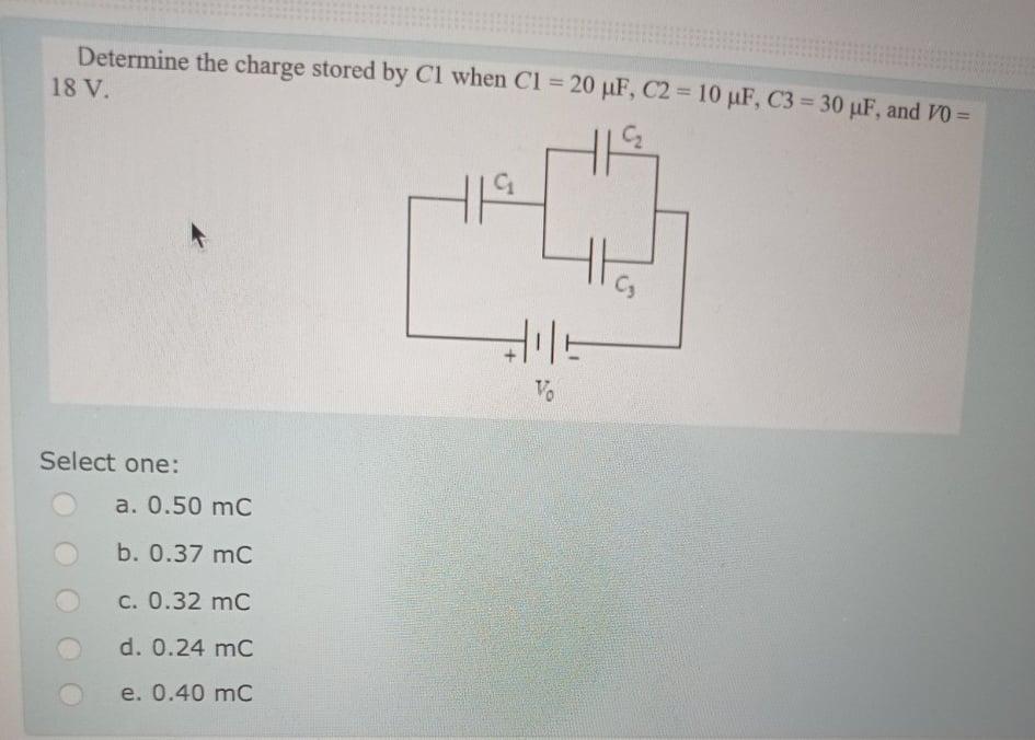 Solved Determine the charge stored by C1 when C1 = 20 pF, C2 | Chegg.com