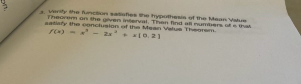 Solved 3. Verify the function satisfies the hypothesis of | Chegg.com