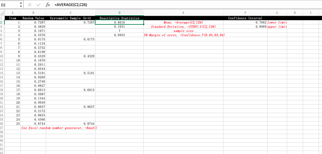 Solved Prepare an Excel Spreadsheet by following the | Chegg.com