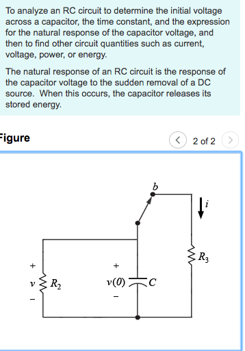 Solved To analyze an RC circuit to determine the initial | Chegg.com