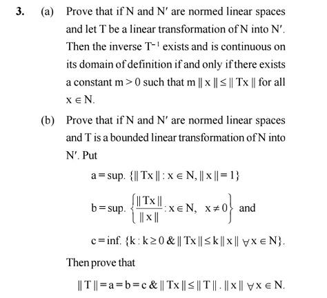 Solved 3. (a) Prove that if N and N' are normed linear | Chegg.com