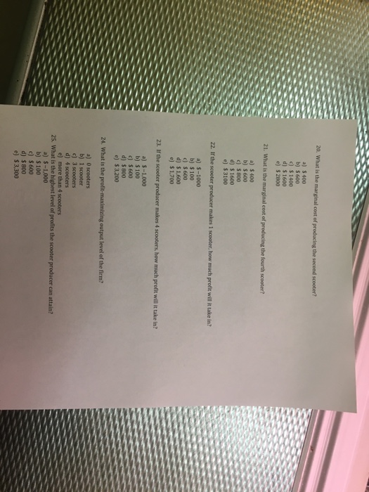 Solved Use the following table to answer Questions 16-25. | Chegg.com