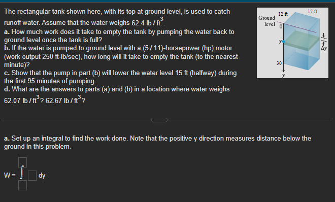 Solved The rectangular tank shown here, with its top at | Chegg.com