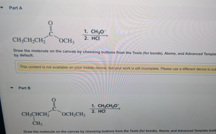 Solved Part A 1. CH30 2. HCI CH3CH2CH2 OCH3 Draw the | Chegg.com
