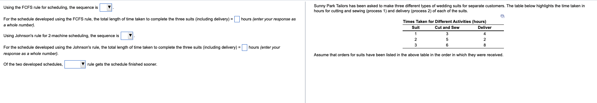 Solved Using the FCFS rule for scheduling, the sequence is | Chegg.com