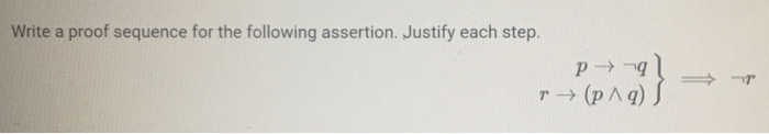 Solved Write a proof sequence for the following assertion. | Chegg.com