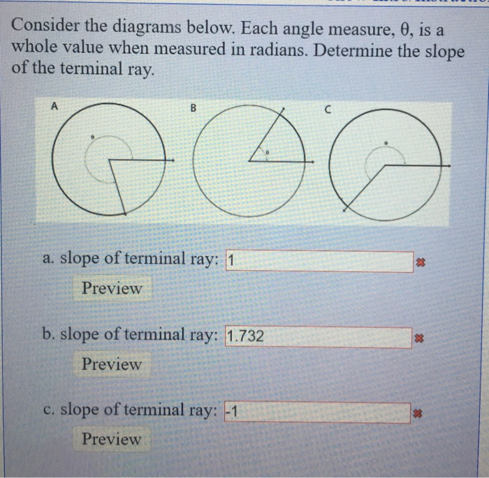 Solved Consider the diagrams below. Each angle measure, | Chegg.com