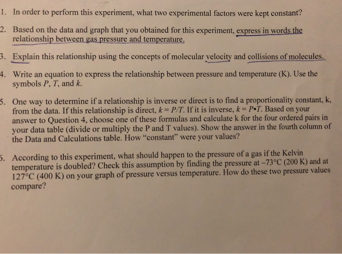 Solved Pre lab- Please solve data and calculations table, | Chegg.com