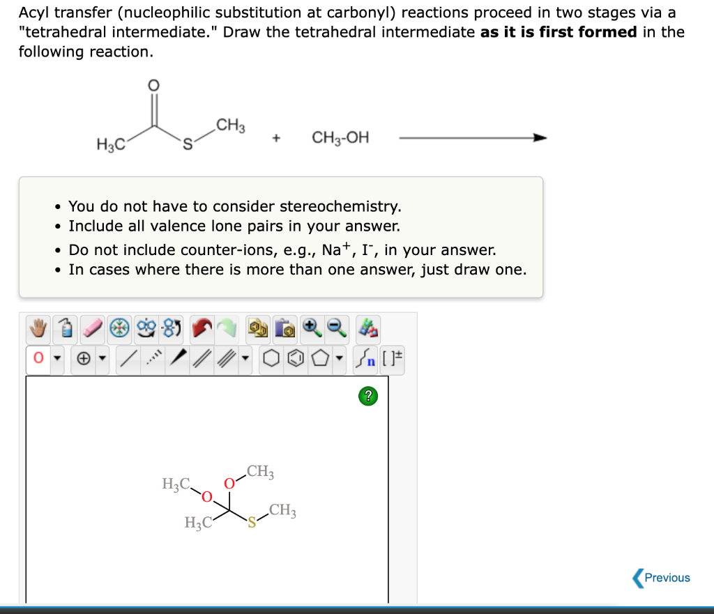 Solved Acyl transfer (nucleophilic substitution at carbonyl) | Chegg.com