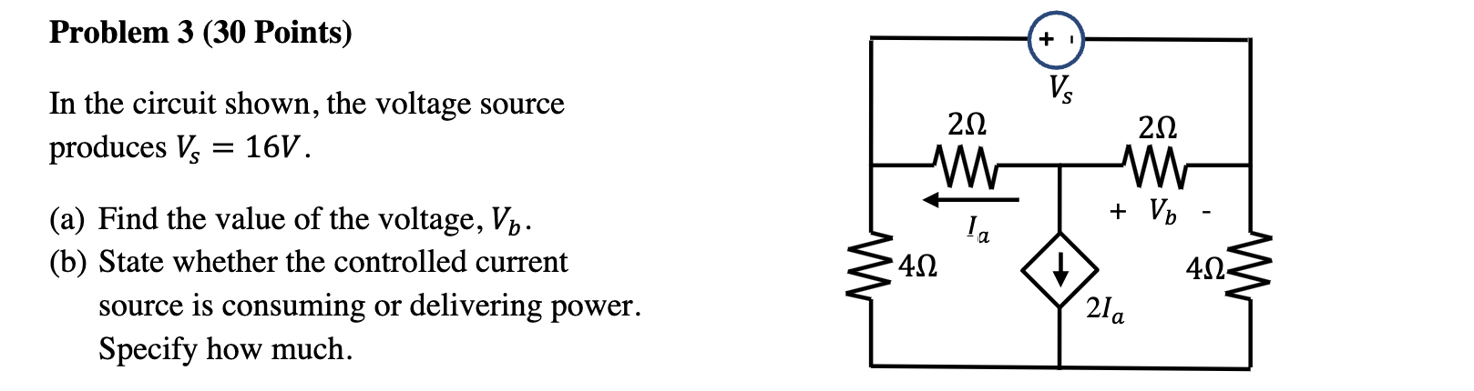 Solved Problem 3 (30 ﻿Points)In the circuit shown, the | Chegg.com