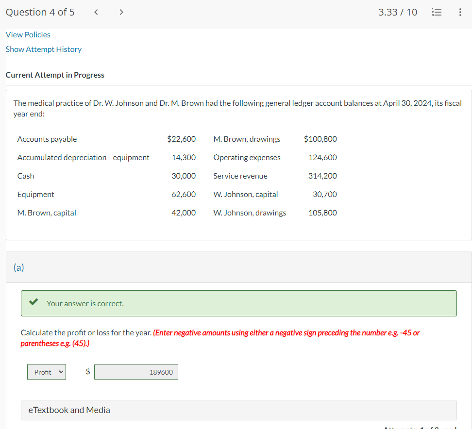 Solved View Policies Show Attempt History Current Attempt in | Chegg.com