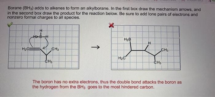 Solved Borane (BH3) adds to alkenes to form an alkylborane. | Chegg.com
