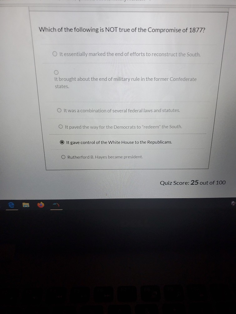 Solved Which of the following is NOT true of the Compromise | Chegg.com