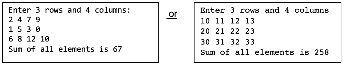 Solved Complete the following TwoDArray that results in a | Chegg.com
