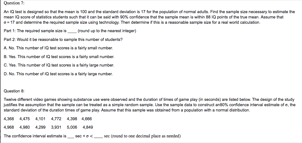 Solved Normal and Sampling Distributions Questions - there | Chegg.com