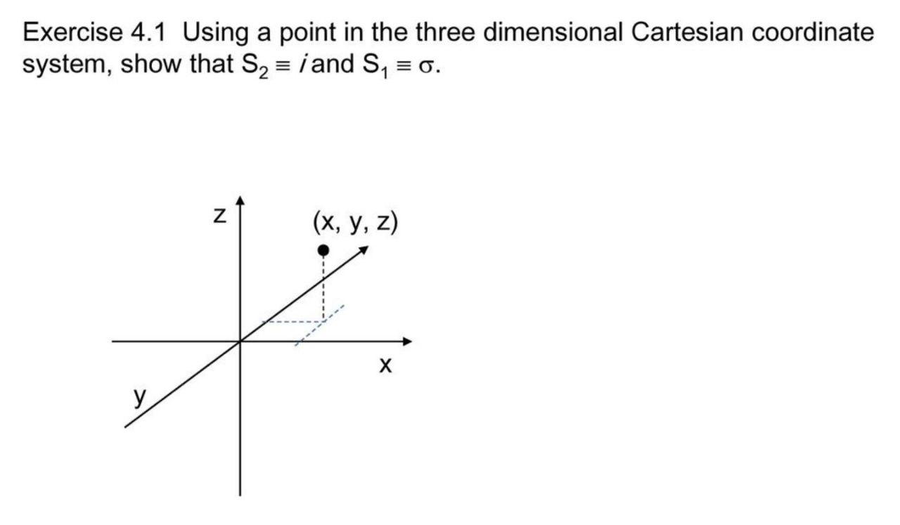 Solved Exercise 4.1 Using a point in the three dimensional | Chegg.com