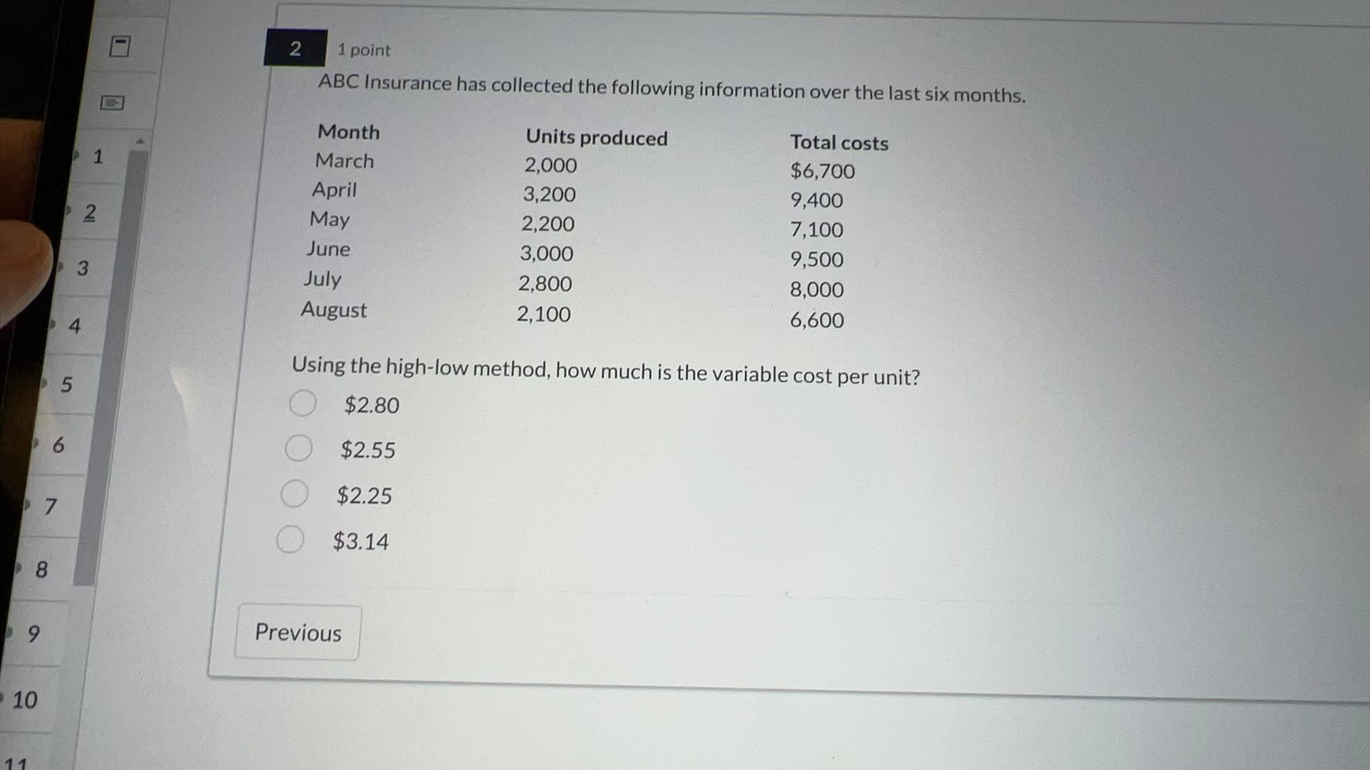 Solved ABC Insurance has collected the following information | Chegg.com
