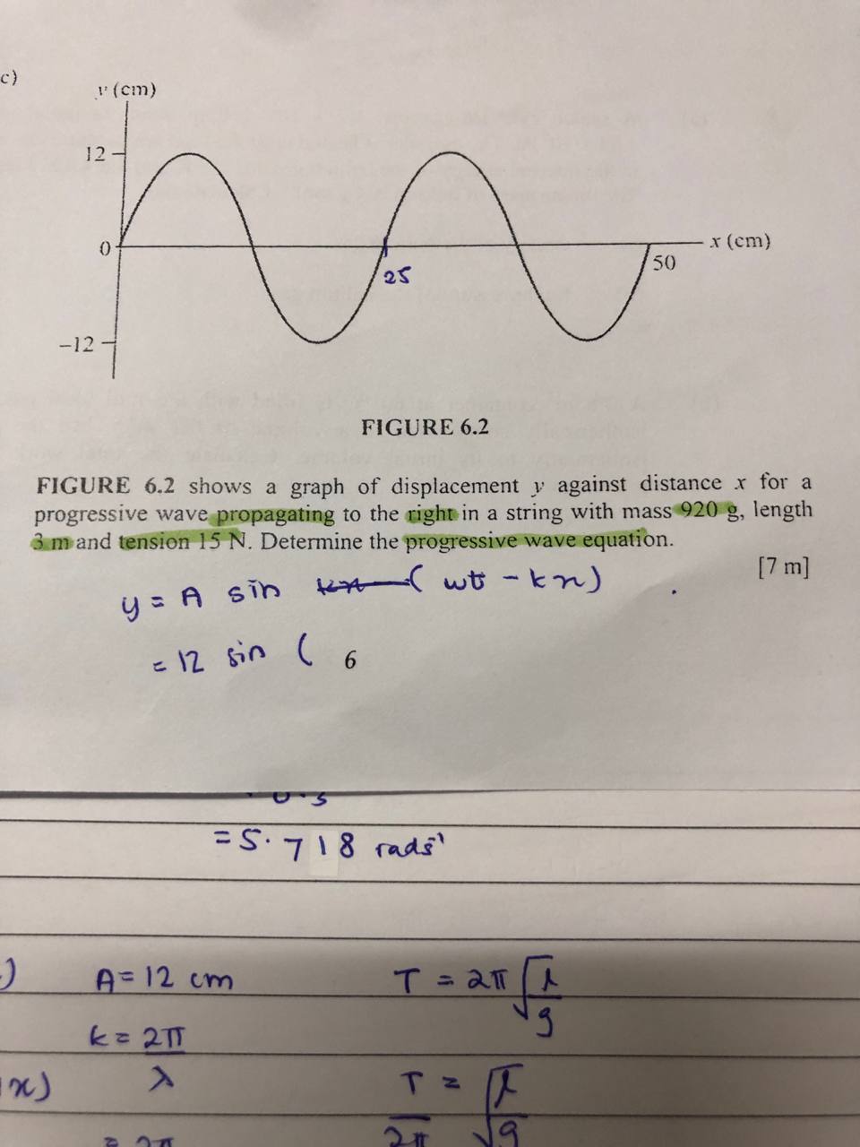 Solved FIGURE 6.2 FIGURE 6.2 shows a graph of displacement y | Chegg.com Solved FIGURE 6.2 FIGURE 6.2 shows a graph of displacement y | Chegg.com