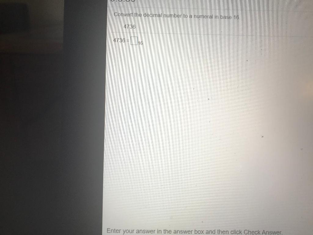 Solved Convert the decimal number to a numeral in base 16 | Chegg.com