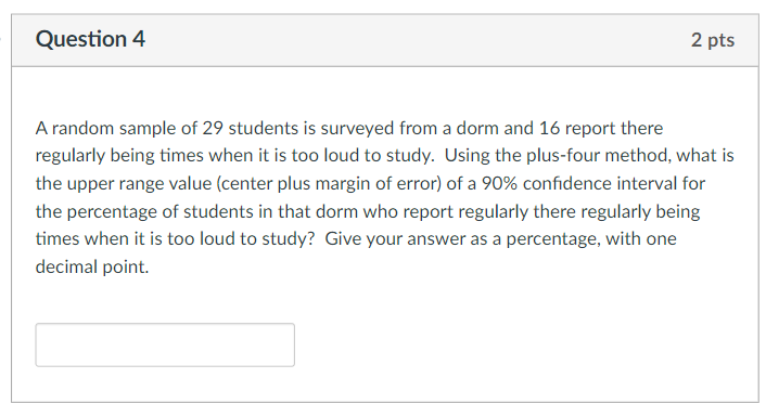 Solved A random sample of 29 students is surveyed from a | Chegg.com