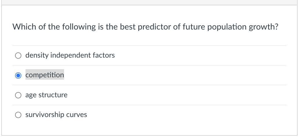 Solved Which of the following is the best predictor of | Chegg.com