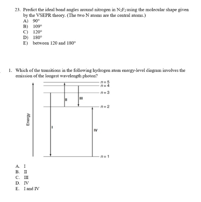 Solved 23. Predict the ideal bond angles around nitrogen in | Chegg.com