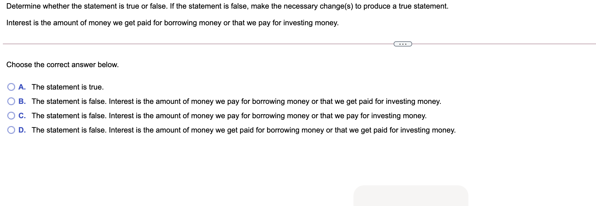 Solved Determine whether the statement is true or false. If | Chegg.com