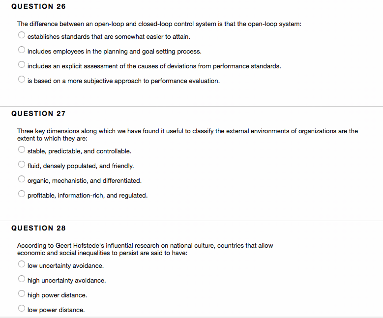Solved QUESTION 26 The difference between an open-loop and | Chegg.com