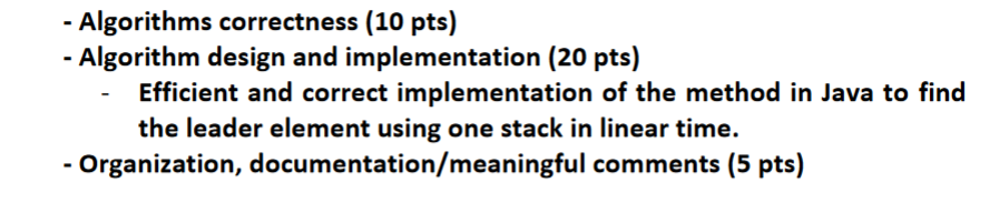 Given an array A of n integers, a leader element of | Chegg.com
