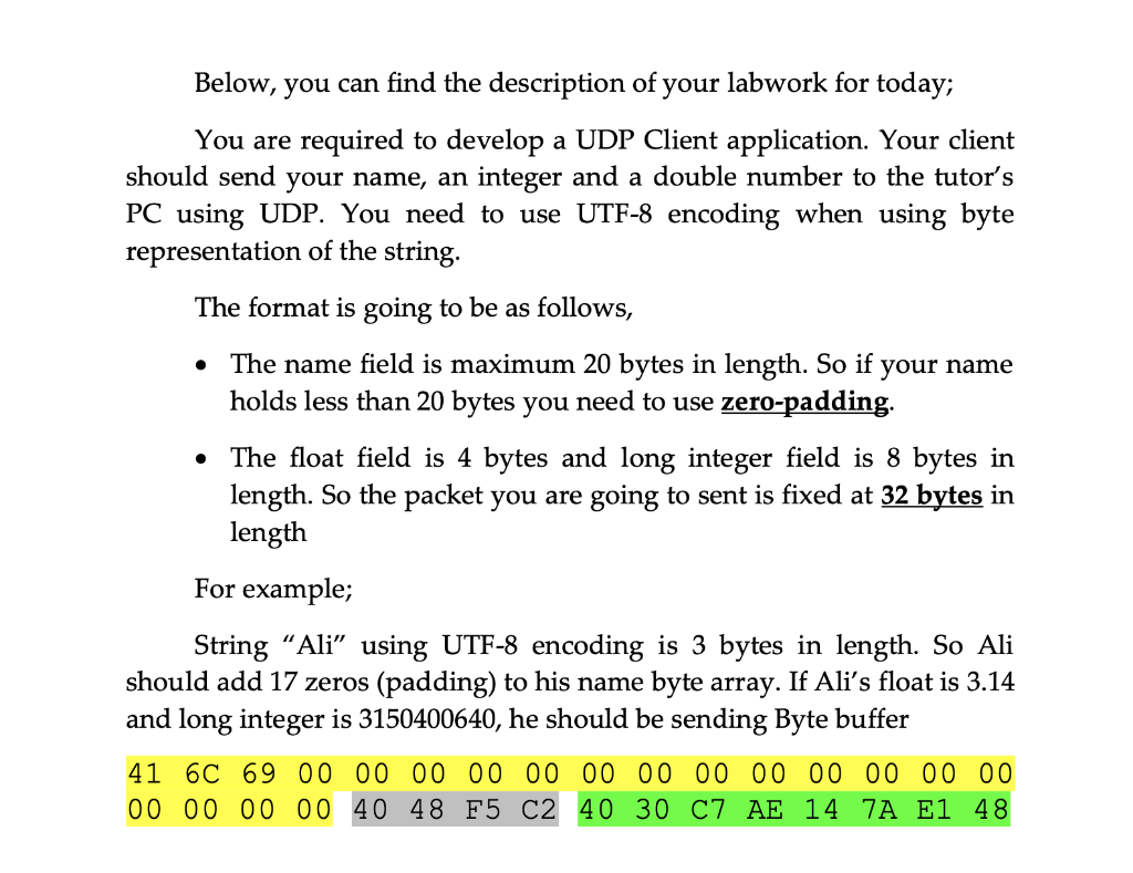 Below, you can find the description of your labwork | Chegg.com