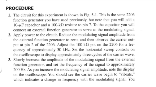 PROCEDURE 1. The circuit for this experiment is shown | Chegg.com