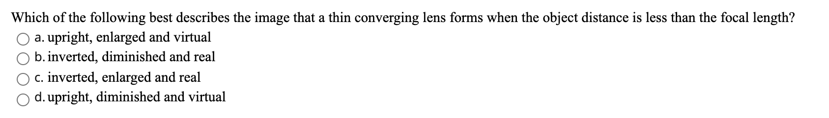 Solved Which of the following best describes the image that | Chegg.com