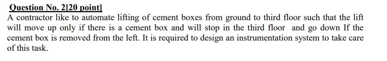 Solved Question No. 2[20 point ] A contractor like to | Chegg.com