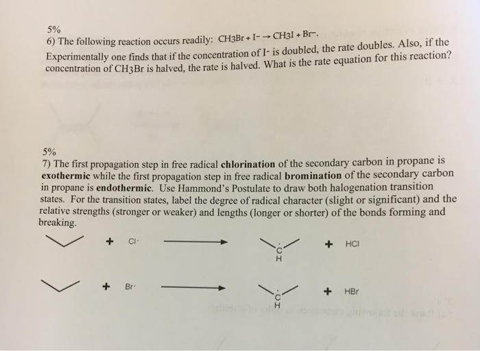 Solved 5% 6) The following reaction occurs readily: | Chegg.com