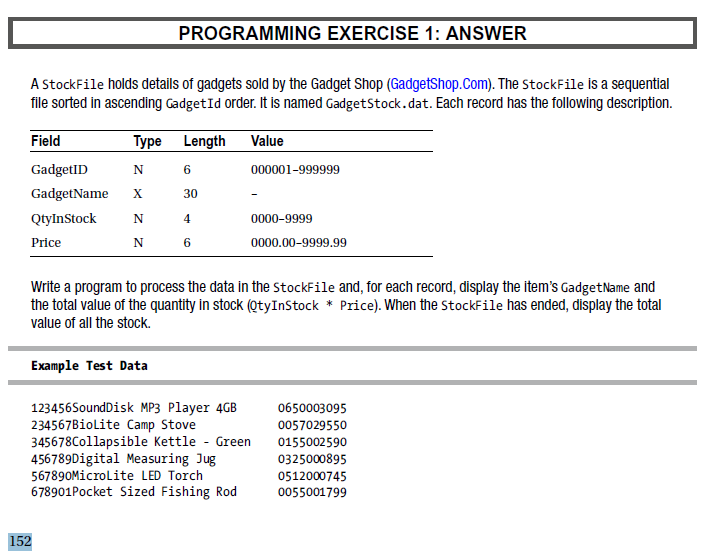 Do not send programs with syntax errors.A stockFile | Chegg.com
