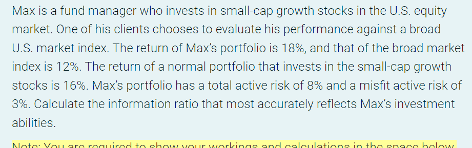 Solved Max is a fund manager who invests in small-cap growth | Chegg.com