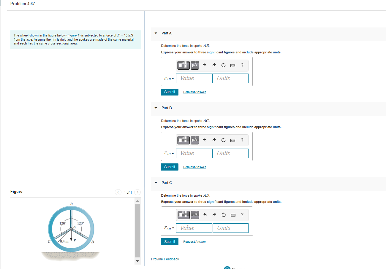 Solved Problem 4.67 Part A The wheel shown in the figure | Chegg.com
