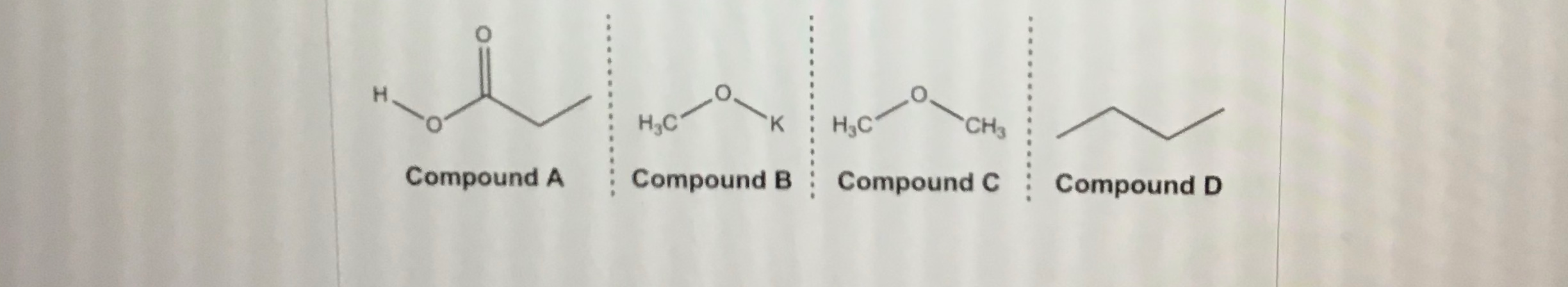Solved H HC K HC CH3 Compound A Compound B Compound C | Chegg.com