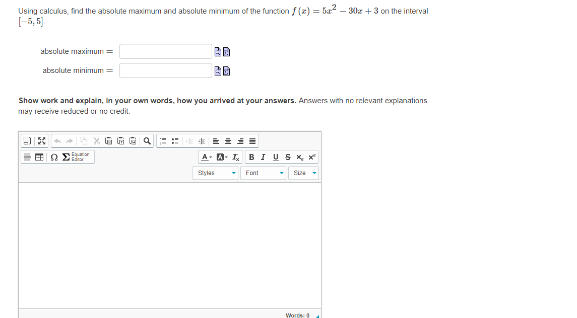 Solved Using Calculus Find The Absolute Maximum And