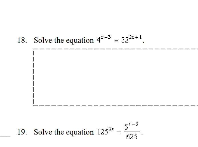 Solved Solve the equation 4x-3=322x+1. | Chegg.com