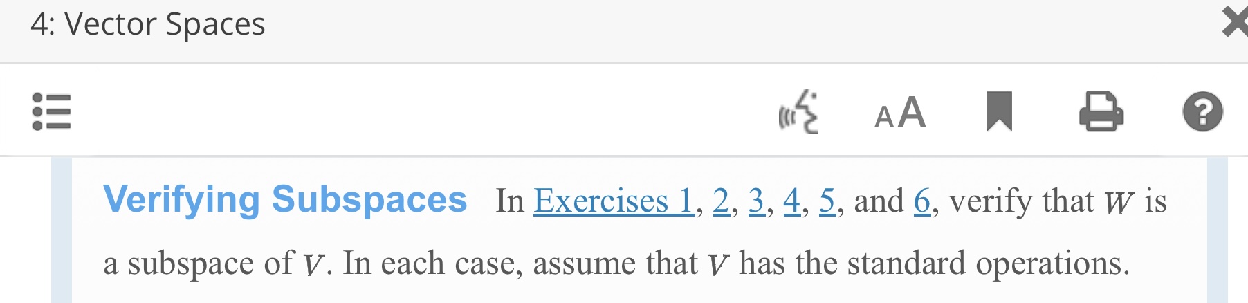 Solved Verifying Subspaces In Exercises 1,2,3,4,5, and 6, | Chegg.com