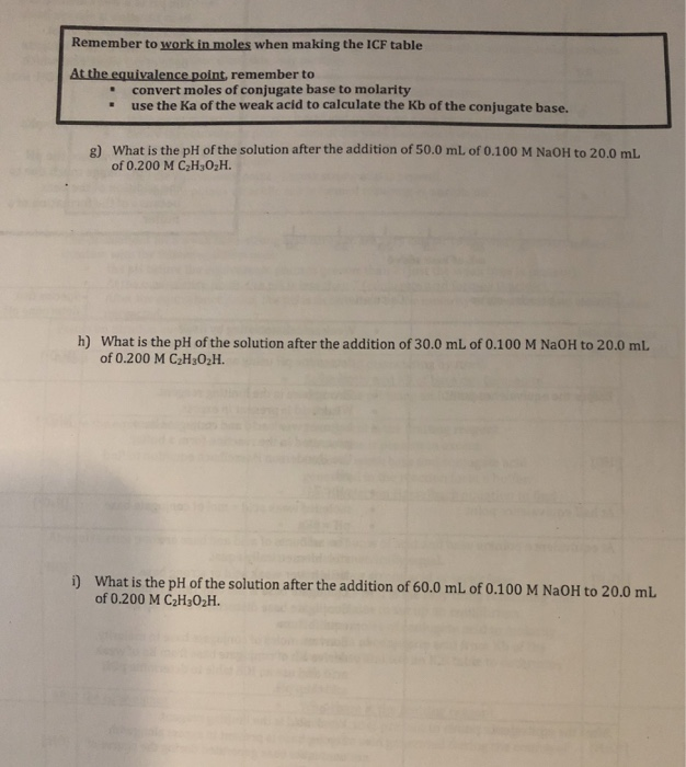 Solved Remember to work in moles when making the ICF table | Chegg.com